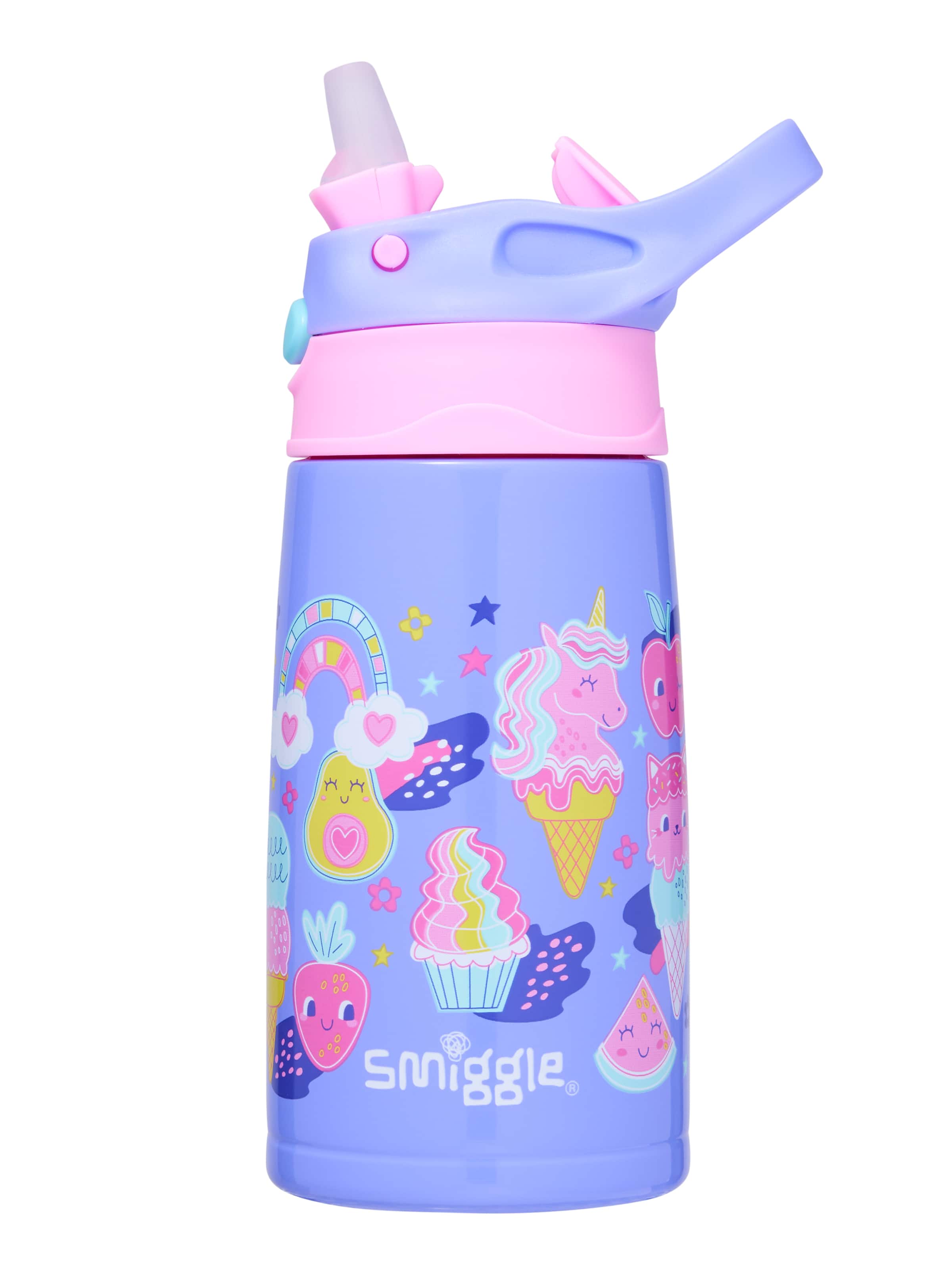 Happy Tales Steel Junior Stainless Steel Flip Drink Bottle 400Ml Lilac ...