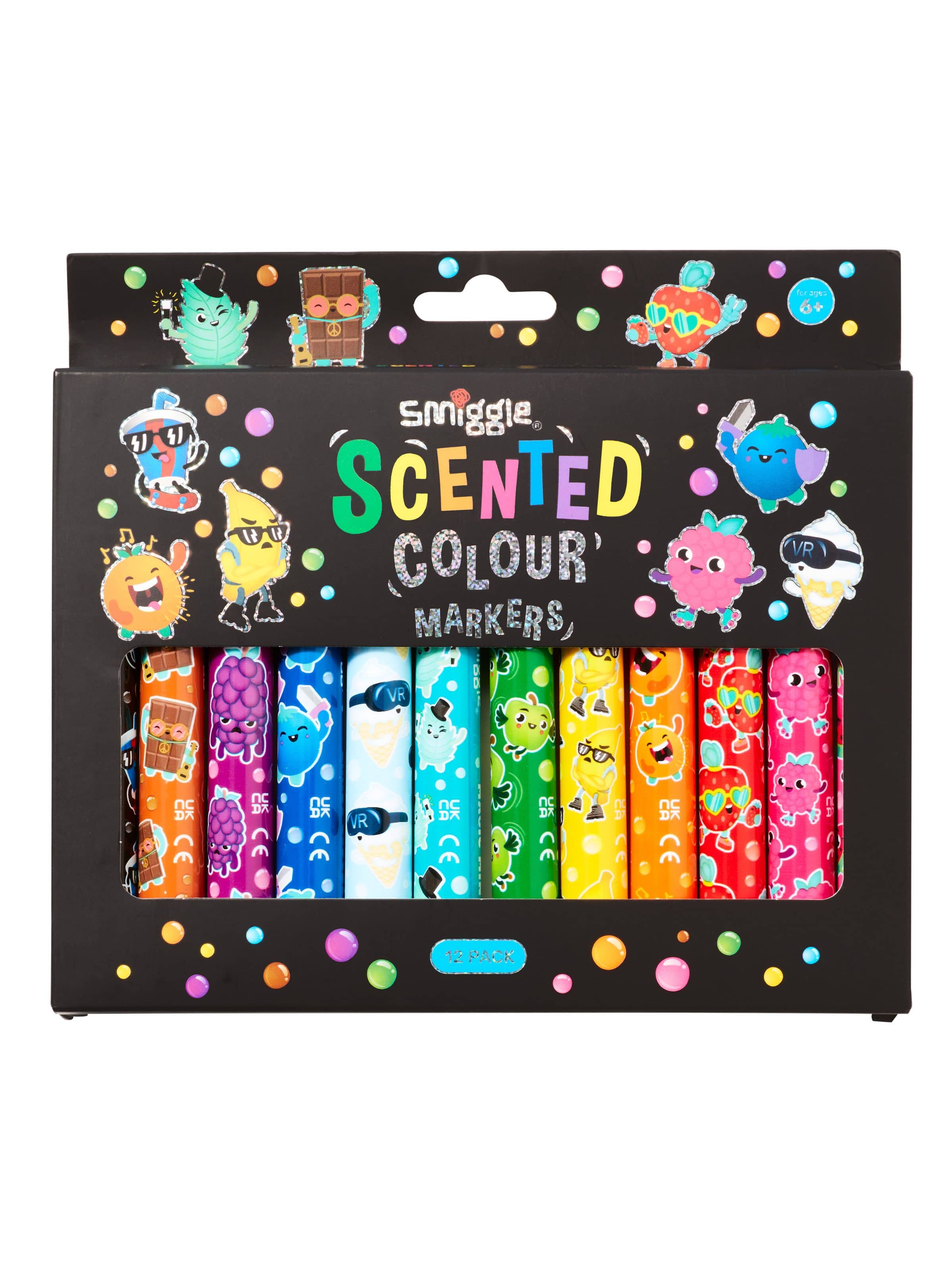 Scented Colour Markers Pack X12 Mix - Smiggle Online
